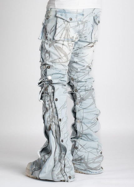 GUAPI Aqua Blue Stacked Premium Denim V2 – Fame Clothing Store